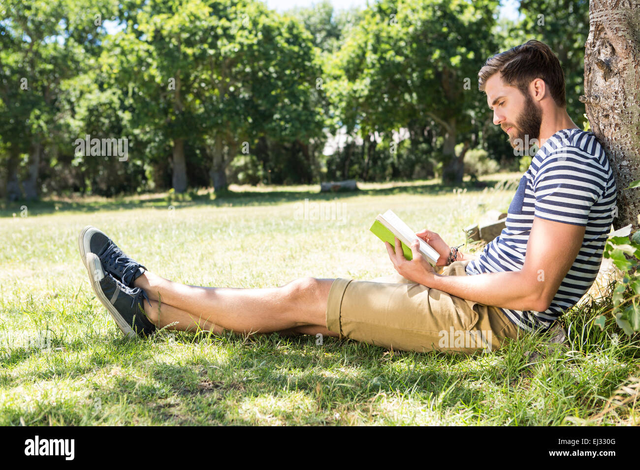 Reading a book at the park hi-res stock photography and images - Alamy