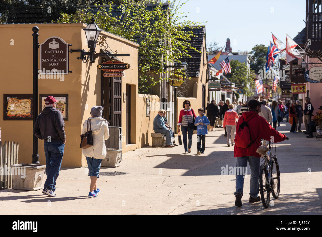 St George Street, Old Town, St Augustine, FL, USA Stock Photo - Alamy
