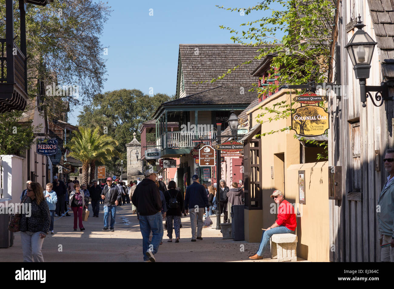 St George Street, Old Town, St Augustine, FL, USA Stock Photo - Alamy
