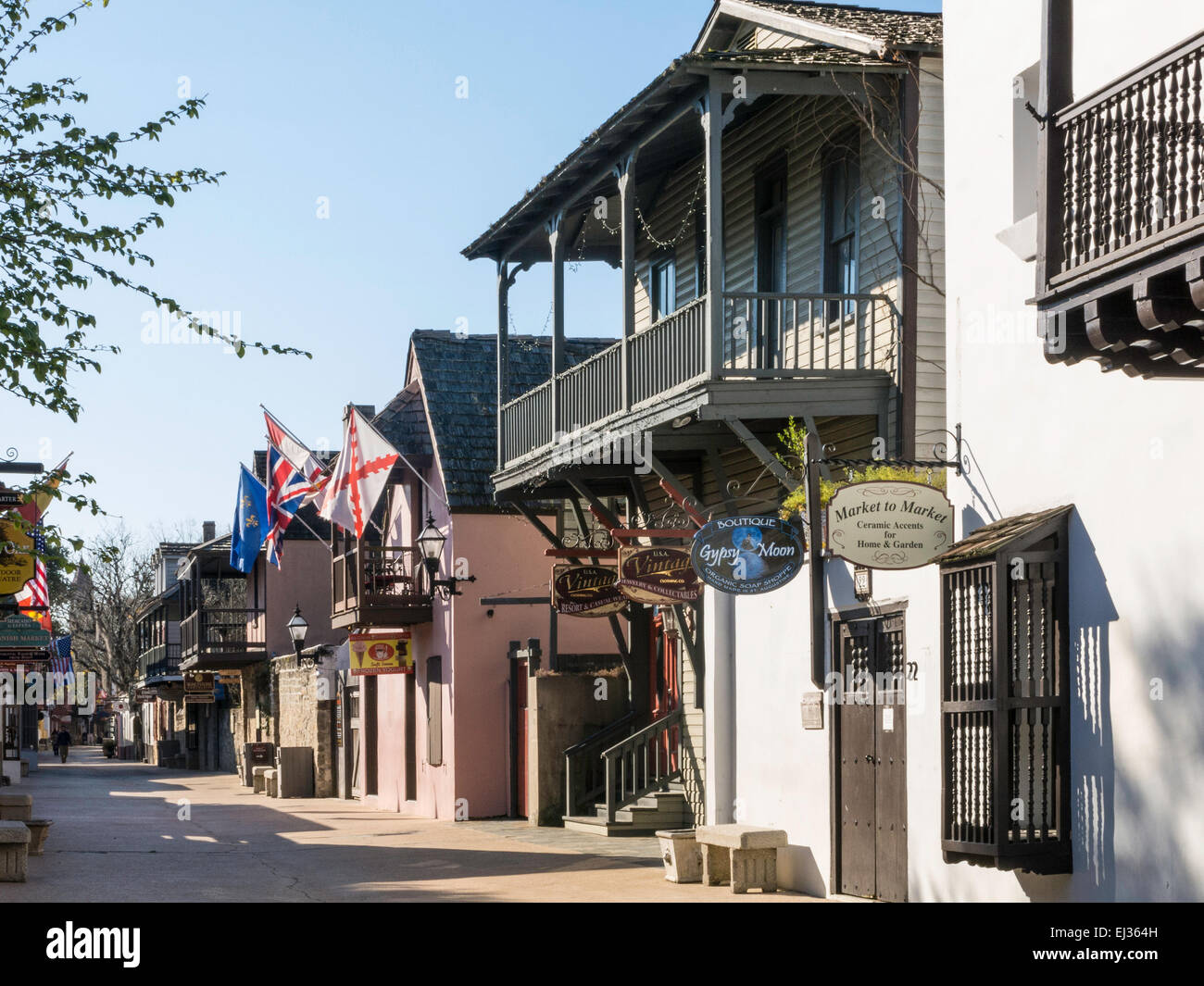 St George Street, Old Town, St Augustine, FL, USA Stock Photo - Alamy