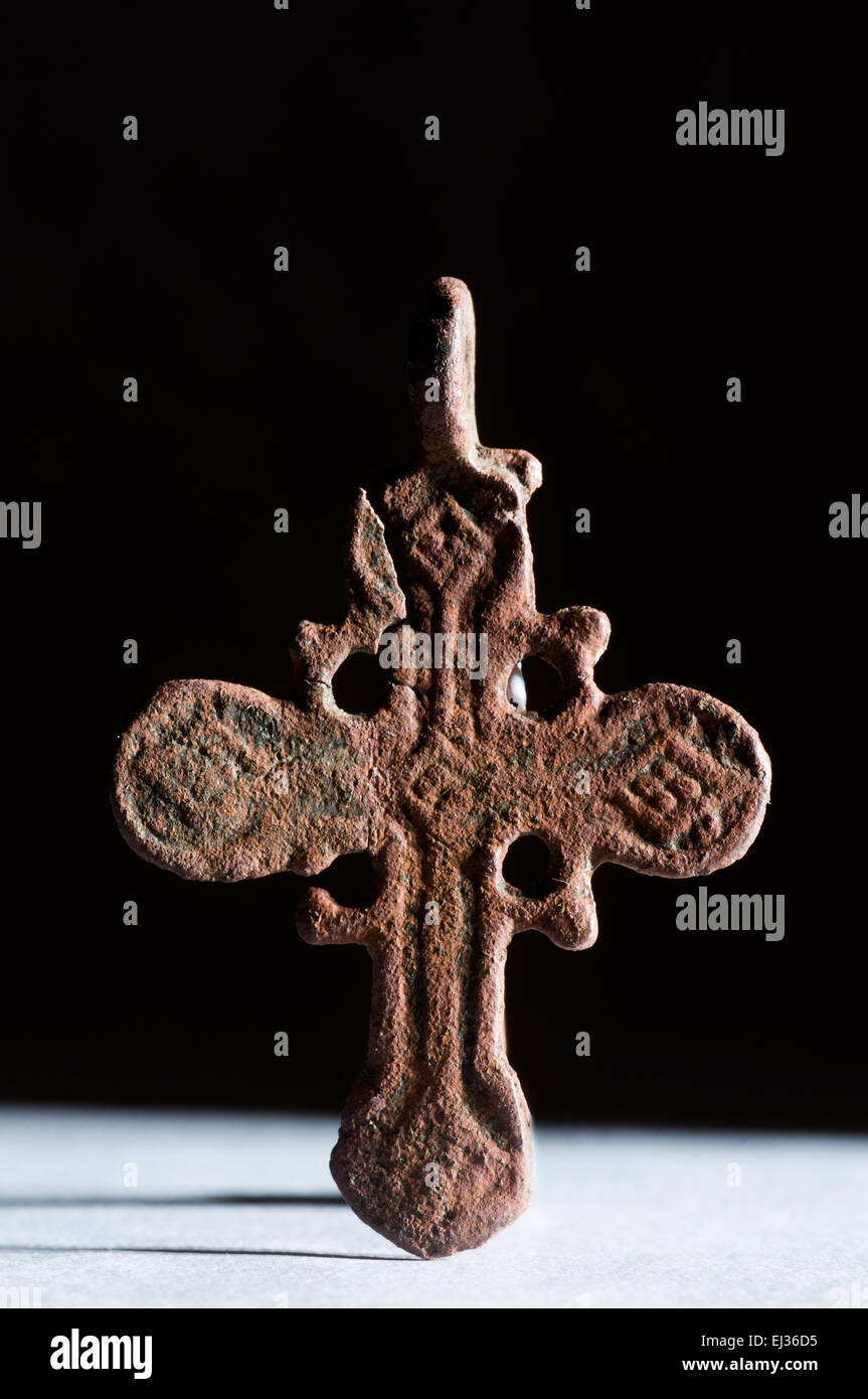 Ancient Byzantine crucifix pendant in studio setting Stock Photo - Alamy