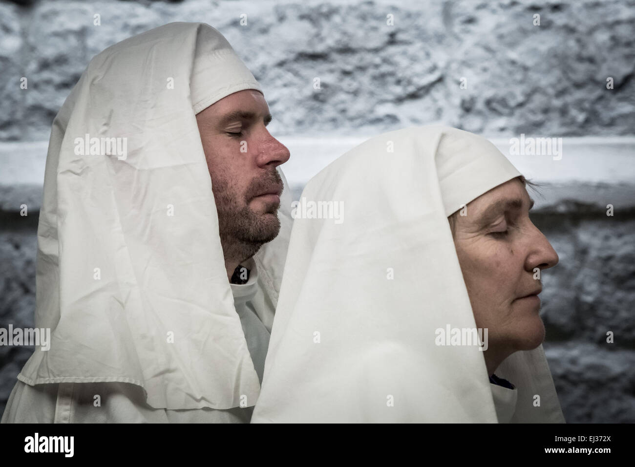 London, UK. 20th March, 2015. British Druid Order prepare for Spring ...