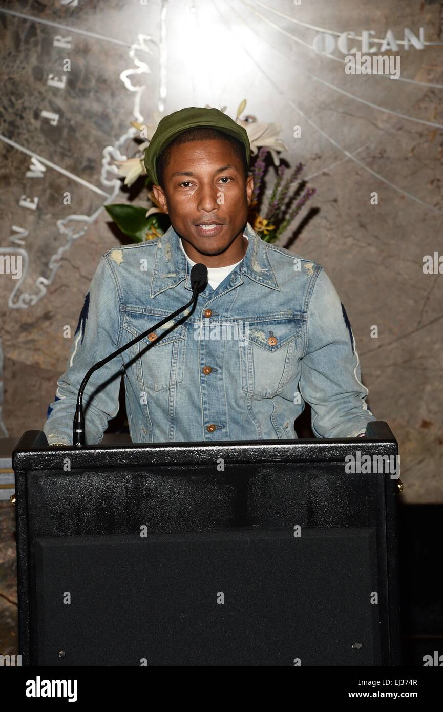 New York, NY, USA. 20th Mar, 2015. Pharrell Williams at a public ...