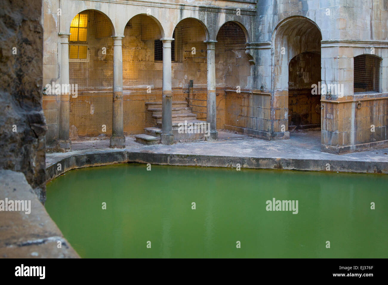 Pool at the Roman Baths, Bath, Somerset, England, UK Stock Photo - Alamy