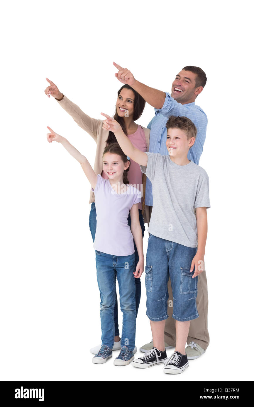 Family looking away pointing hi-res stock photography and images - Alamy