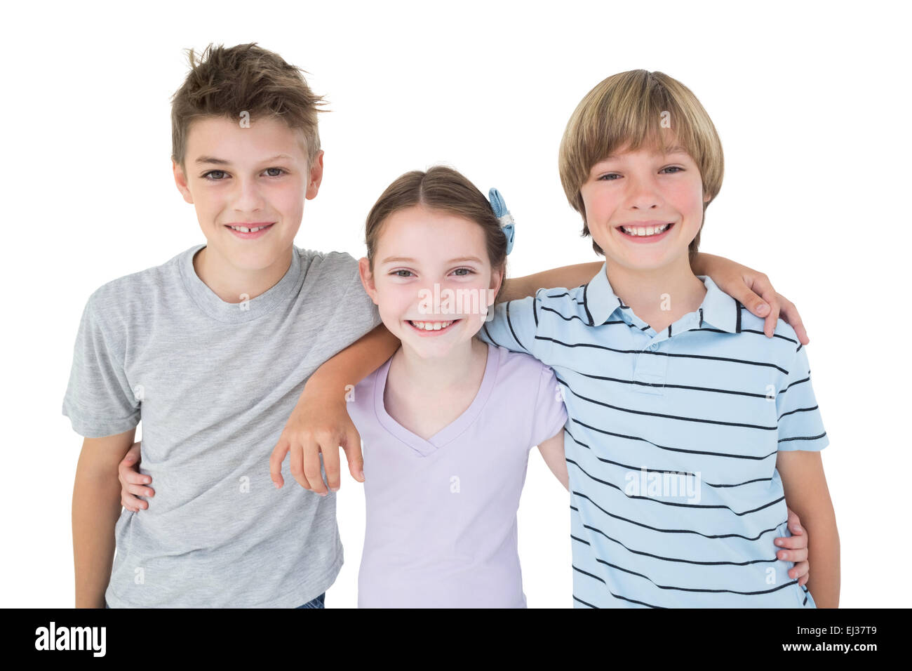 Brother sister standing together isolated hi-res stock photography and ...