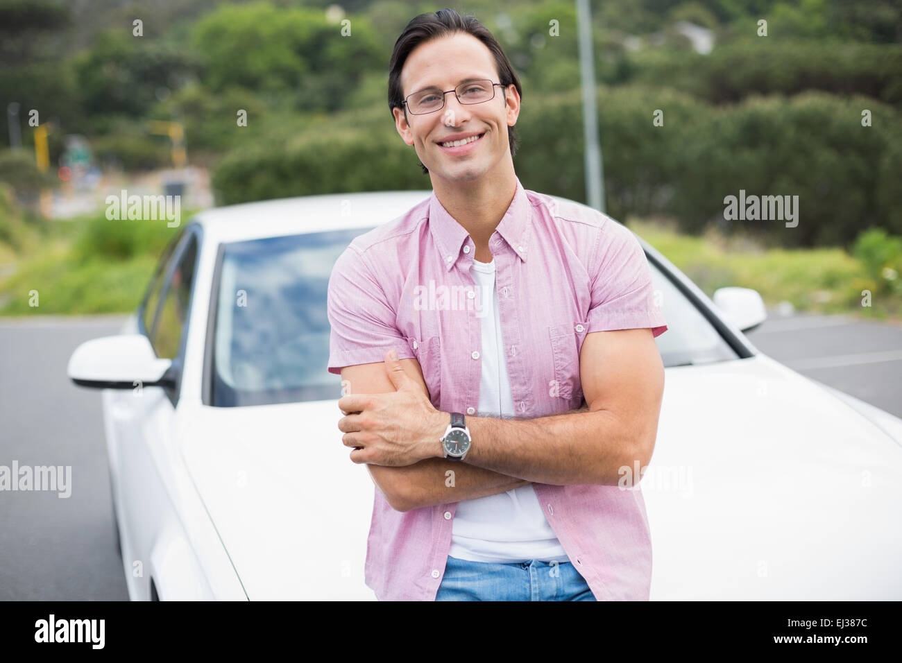 Man smiling at camera Stock Photo - Alamy