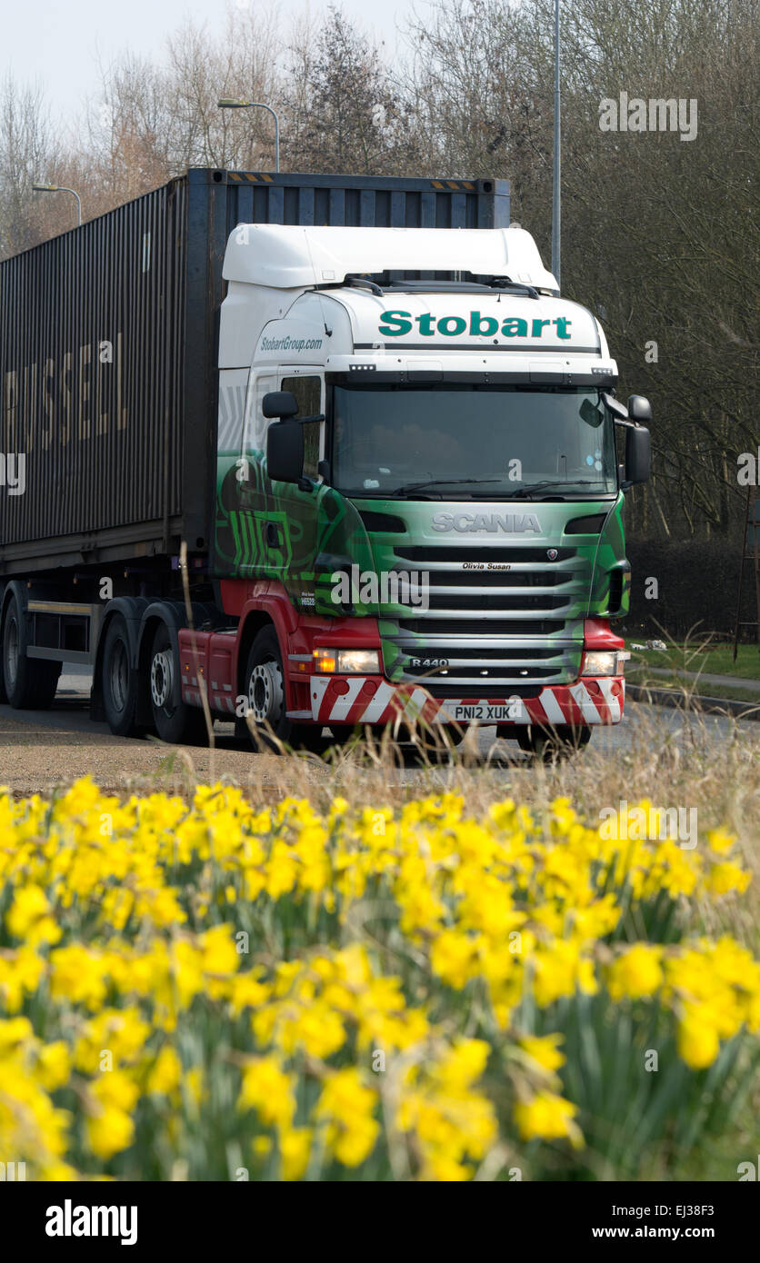 A Stobart lorry at DIRFT, Daventry, UK Stock Photo - Alamy