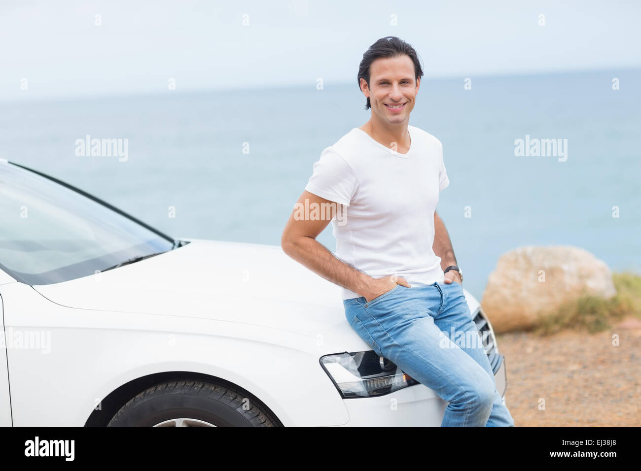 Man smiling at camera Stock Photo - Alamy