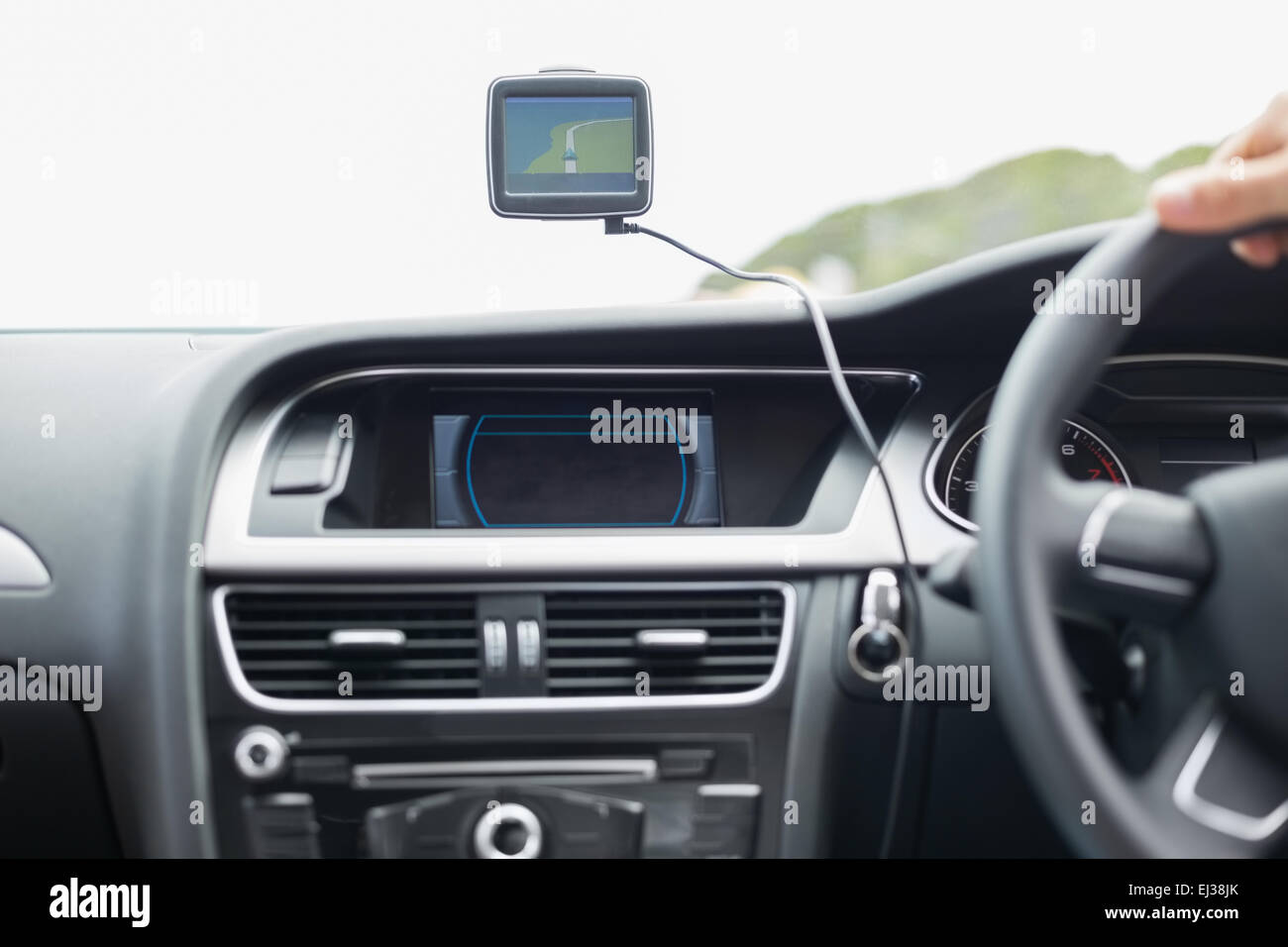 Screen of satellite navigation system Stock Photo - Alamy