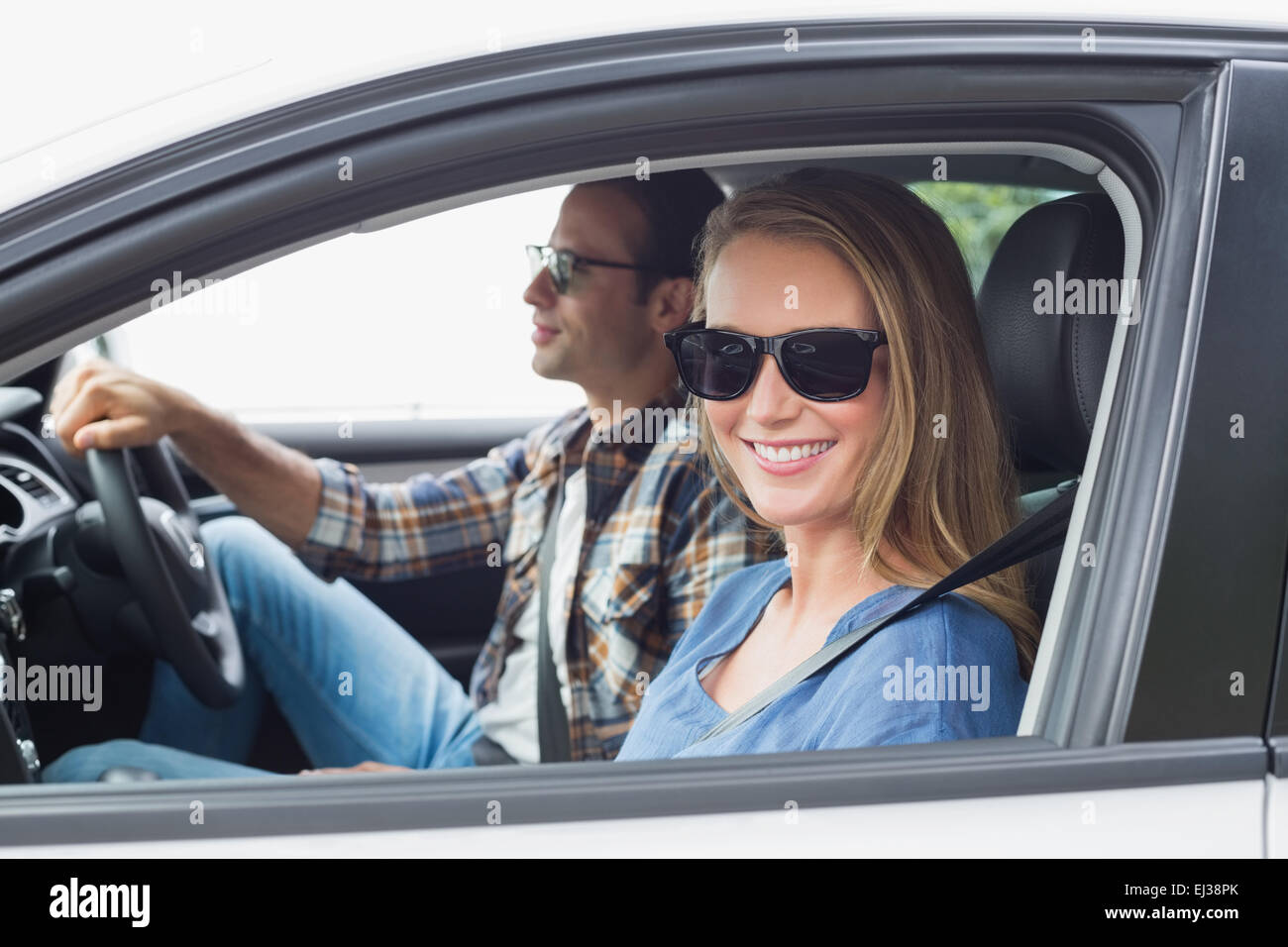 Couple on a road trip Stock Photo - Alamy