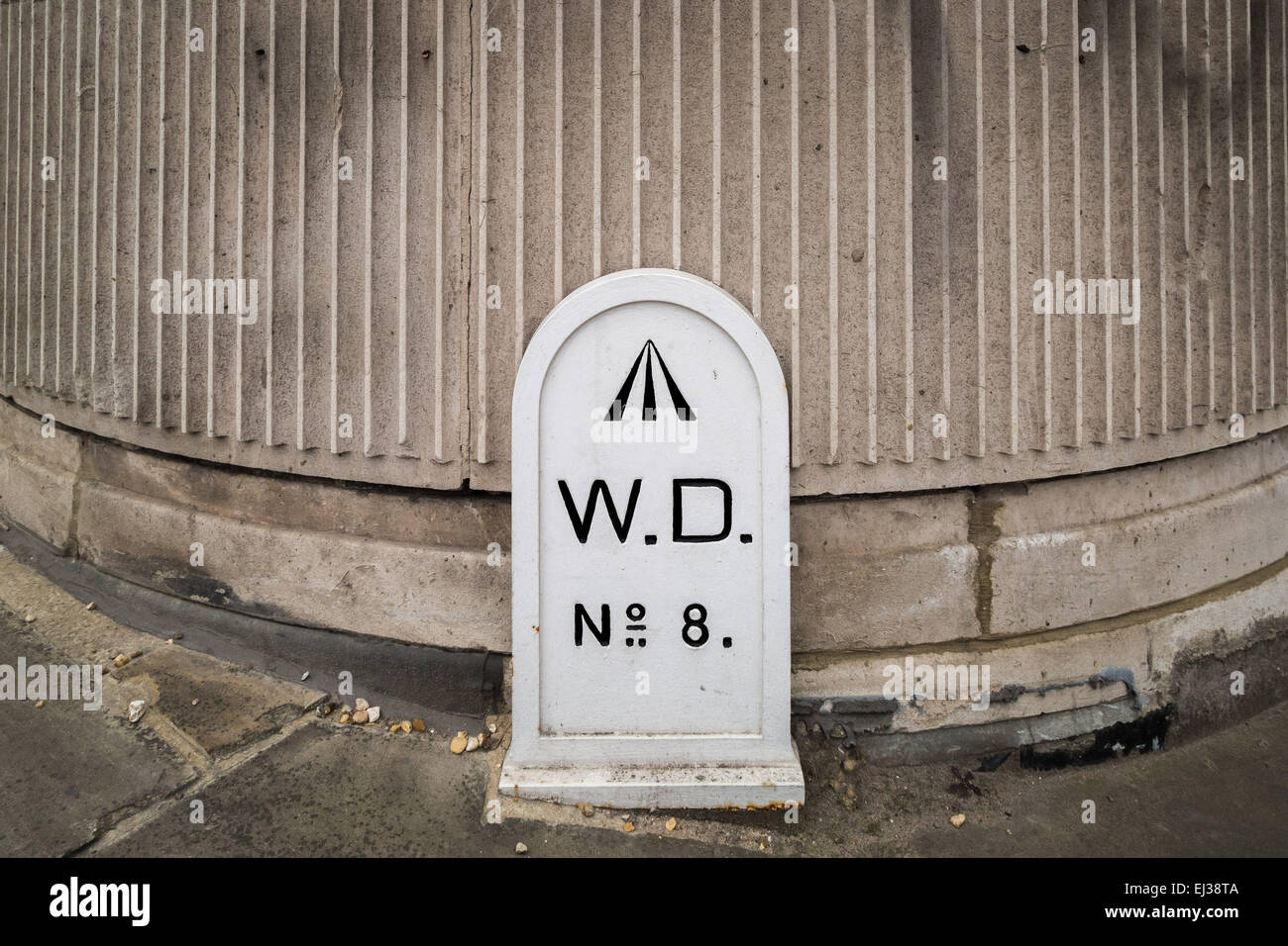 London, UK. 20th March, 2015. The Neo-Druid symbol of Awen stone at ...