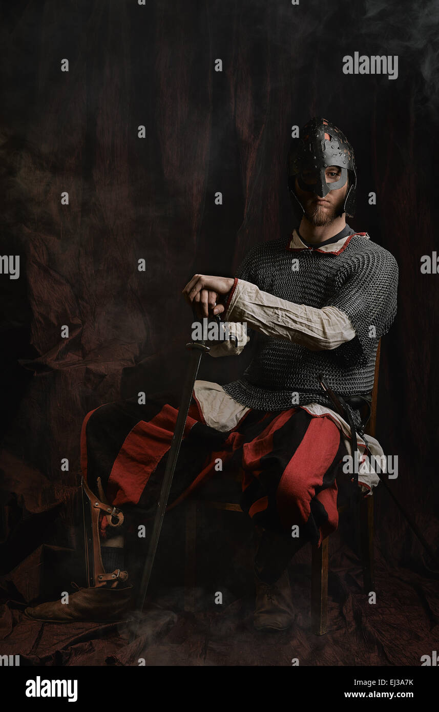 Wearing chainmail armor hi-res stock photography and images - Alamy