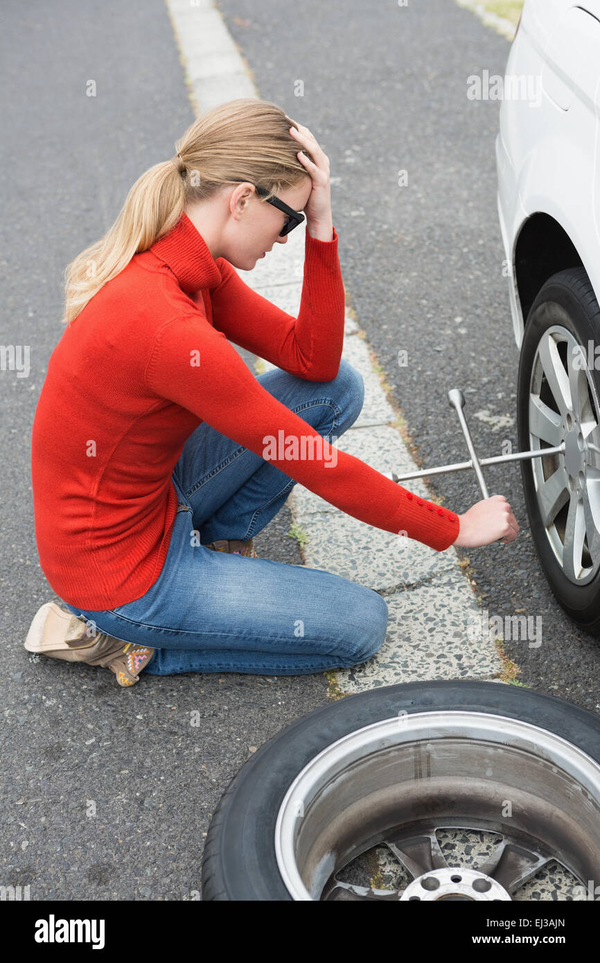 Spare tyre woman hi-res stock photography and images - Alamy