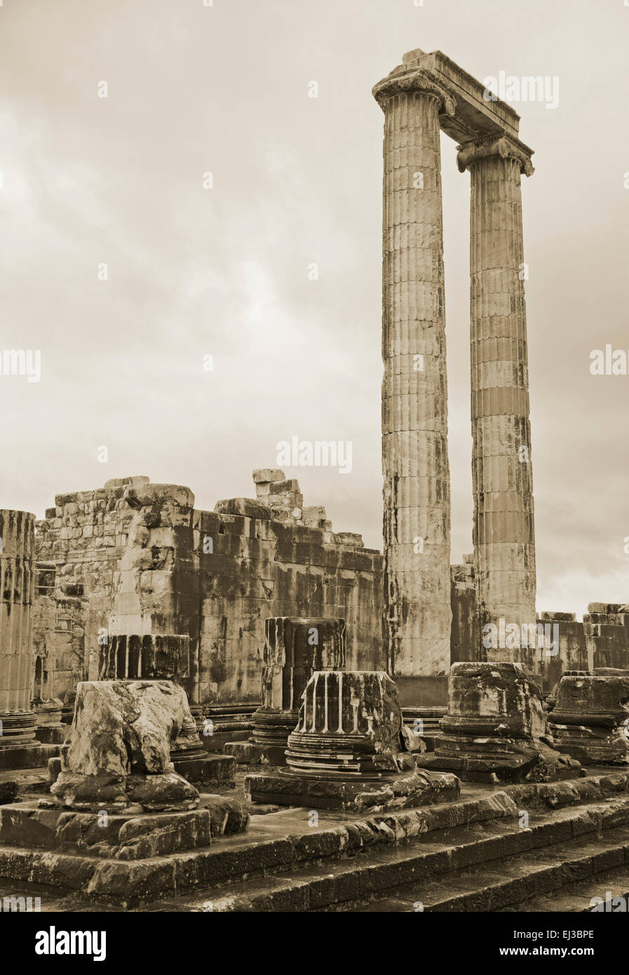 Ruins of ancient Apollo temple in Didyma, Turkey Stock Photo - Alamy