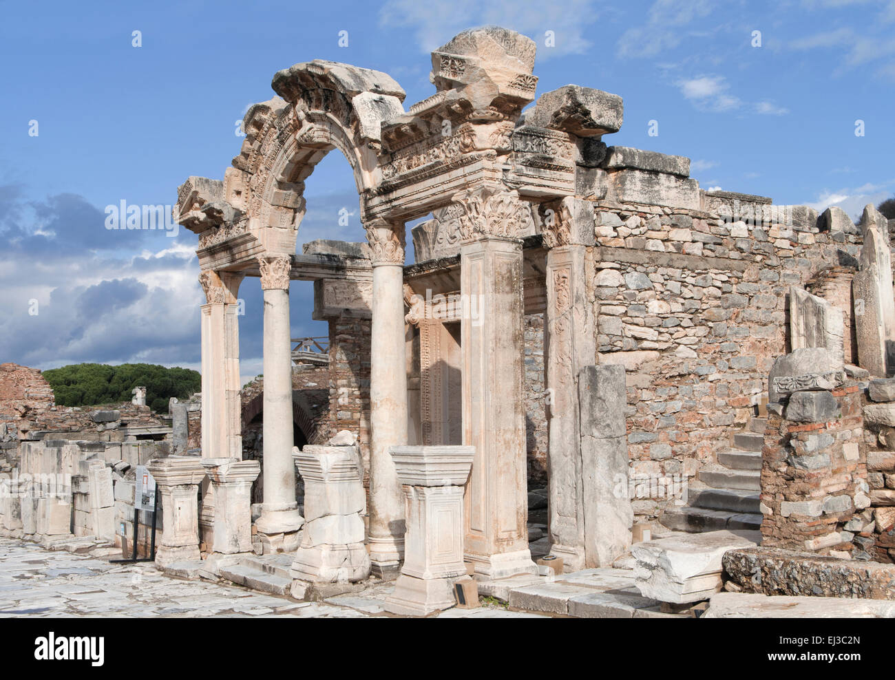 The temple of Hadrian, ancient town of Ephesus, Turkey Stock Photo - Alamy