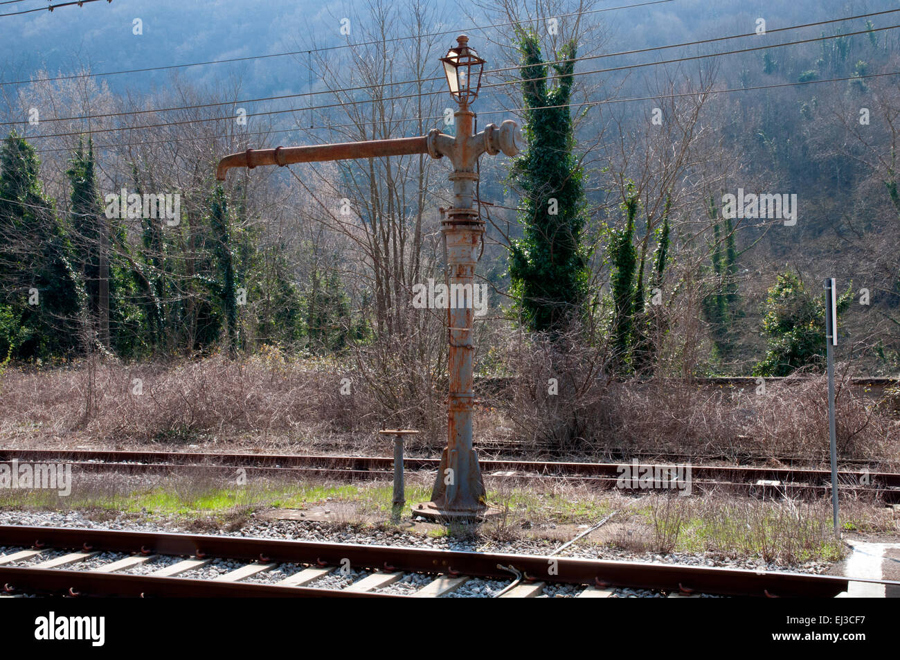 old column hydraulic, water,steam locomotives, station, railway ...