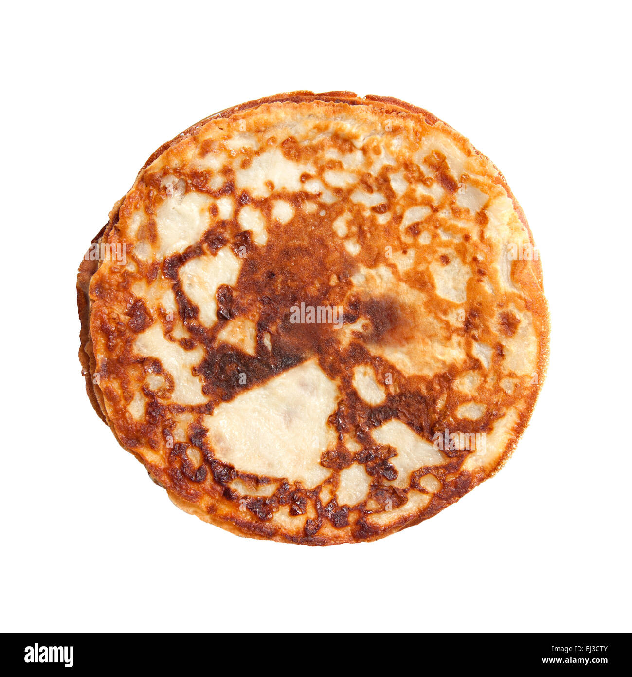 Stack of pancakes isolated over white, view from above Stock Photo - Alamy