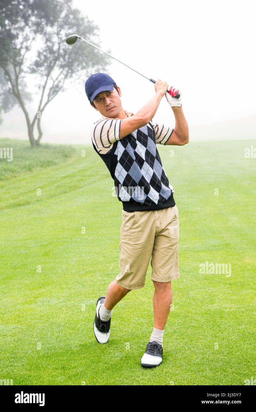 Golfer Teeing Off High Resolution Stock Photography and Images - Alamy