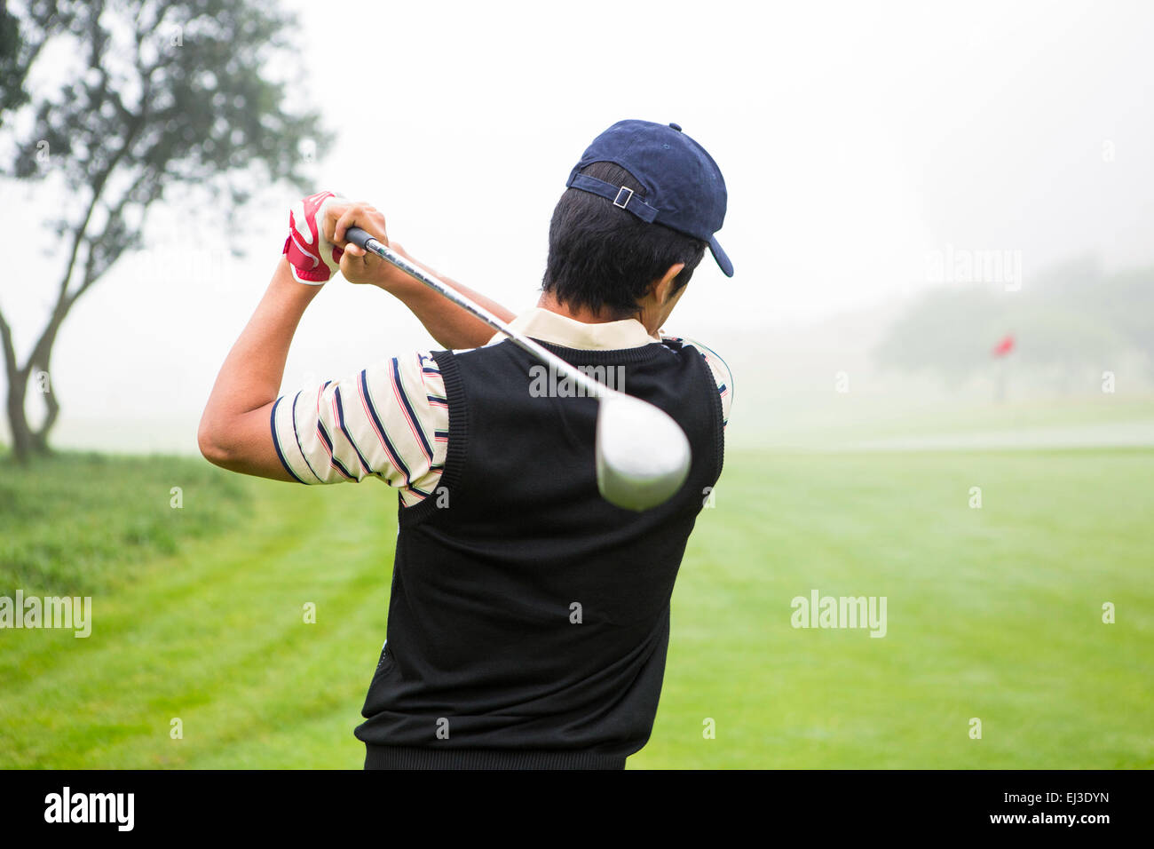 Golfer teeing off Stock Photo - Alamy Golfer teeing off Stock Photo - Alamy
