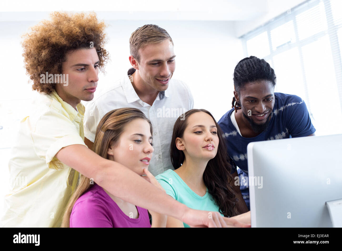 Students in computer class Stock Photo - Alamy