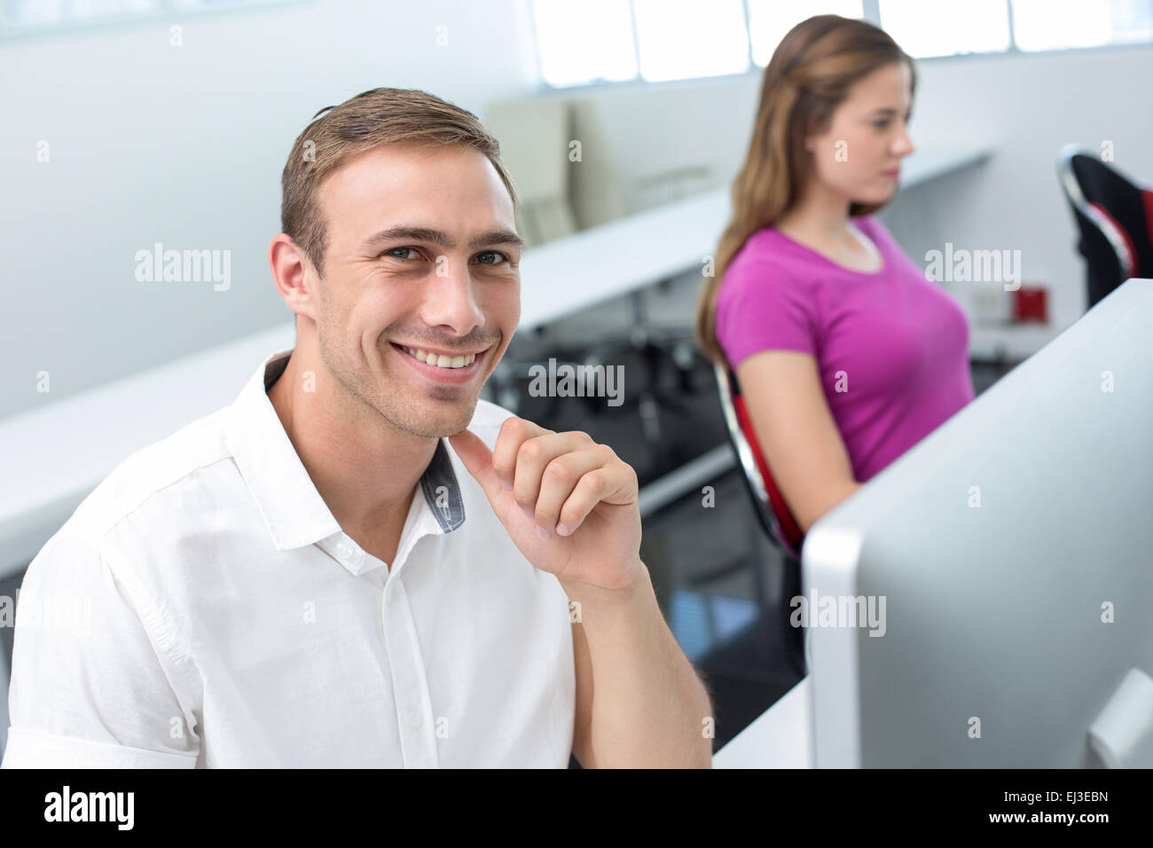 Students in computer class Stock Photo - Alamy