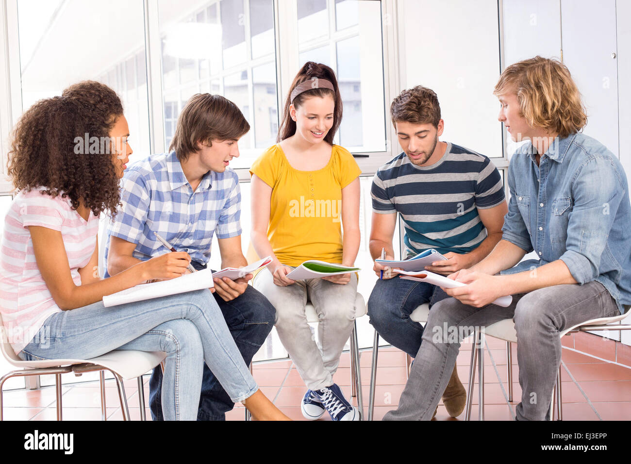 College students doing homework Stock Photo - Alamy