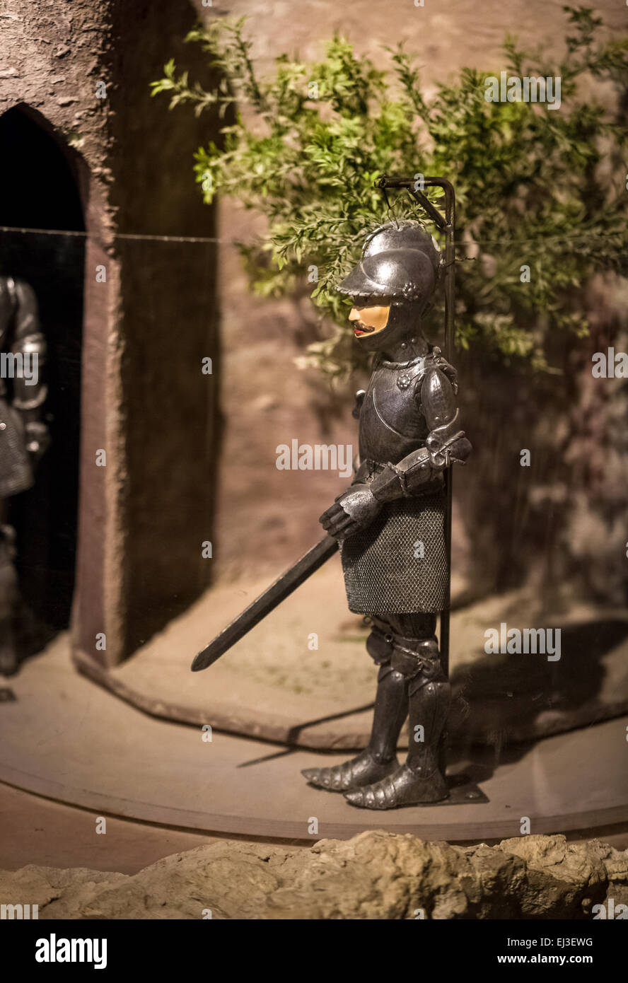 Closeup photo of knight puppet doll in Salzburg museum Stock Photo - Alamy