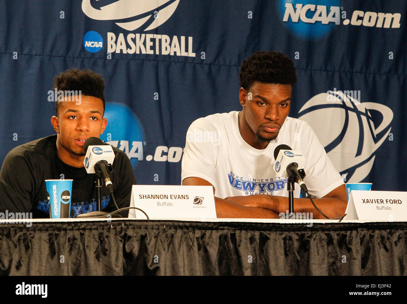 Buffalo Bulls guard Shannon Evans (left) and Buffalo Bulls forward ...