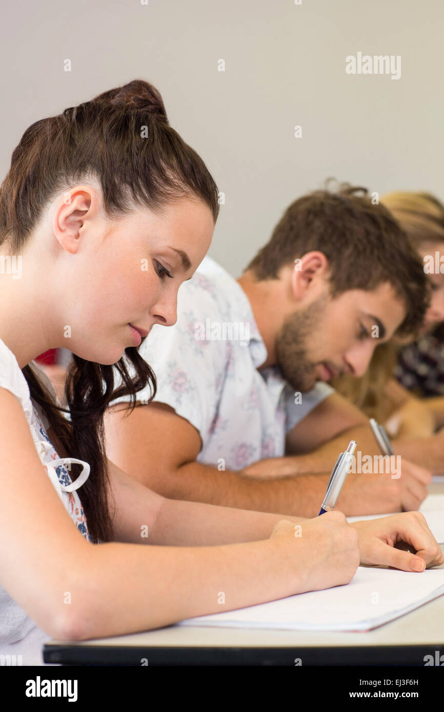 Classroom students writing hi-res stock photography and images - Alamy
