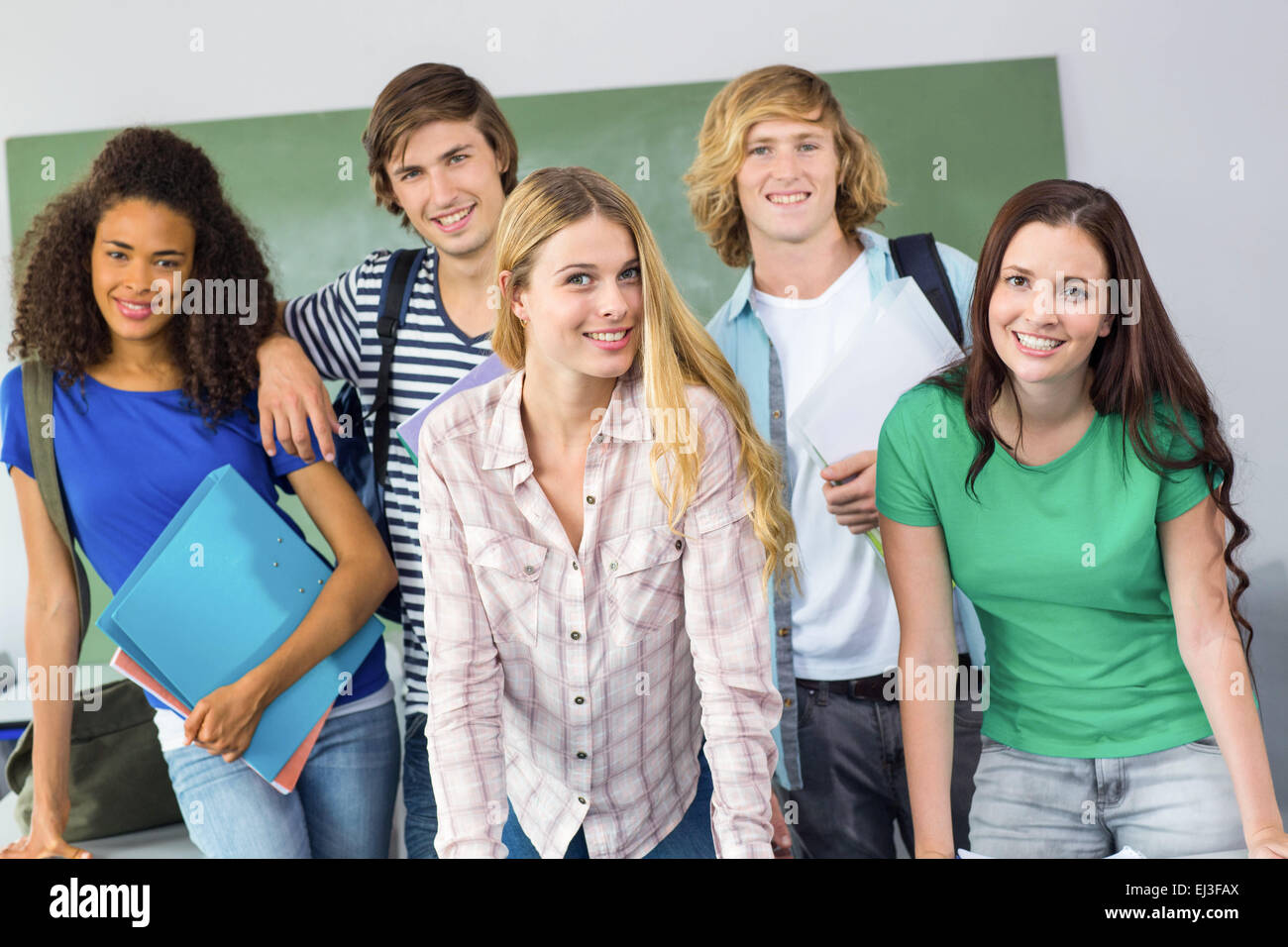 Happy college students Stock Photo - Alamy