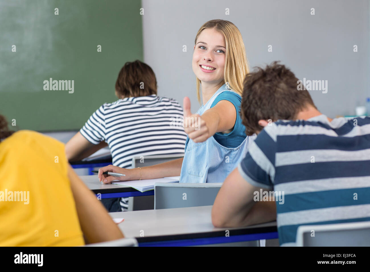 Sitting explaining learning classroom education blackboard student hi ...
