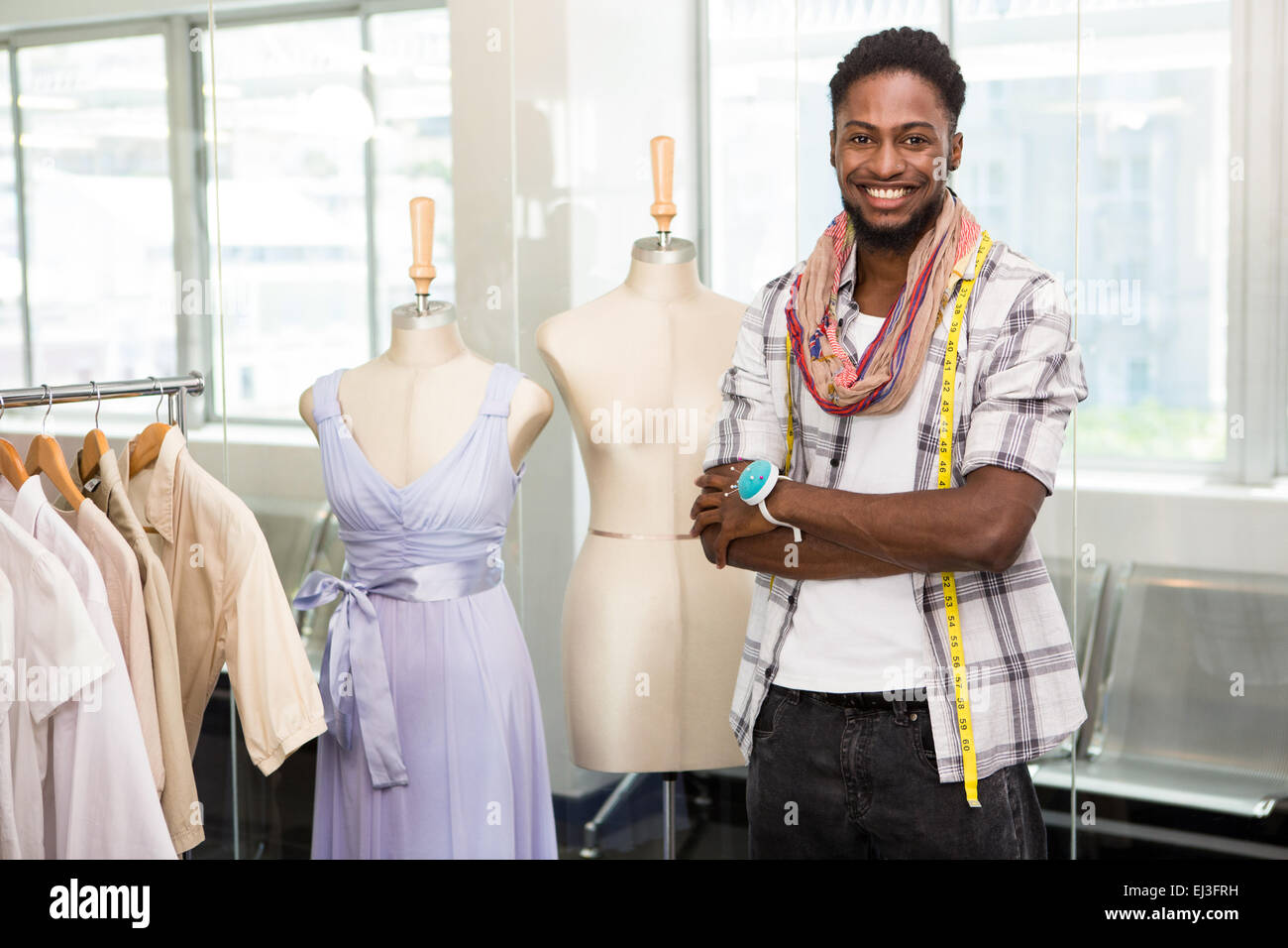 Portrait of confident male fashion designer Stock Photo - Alamy