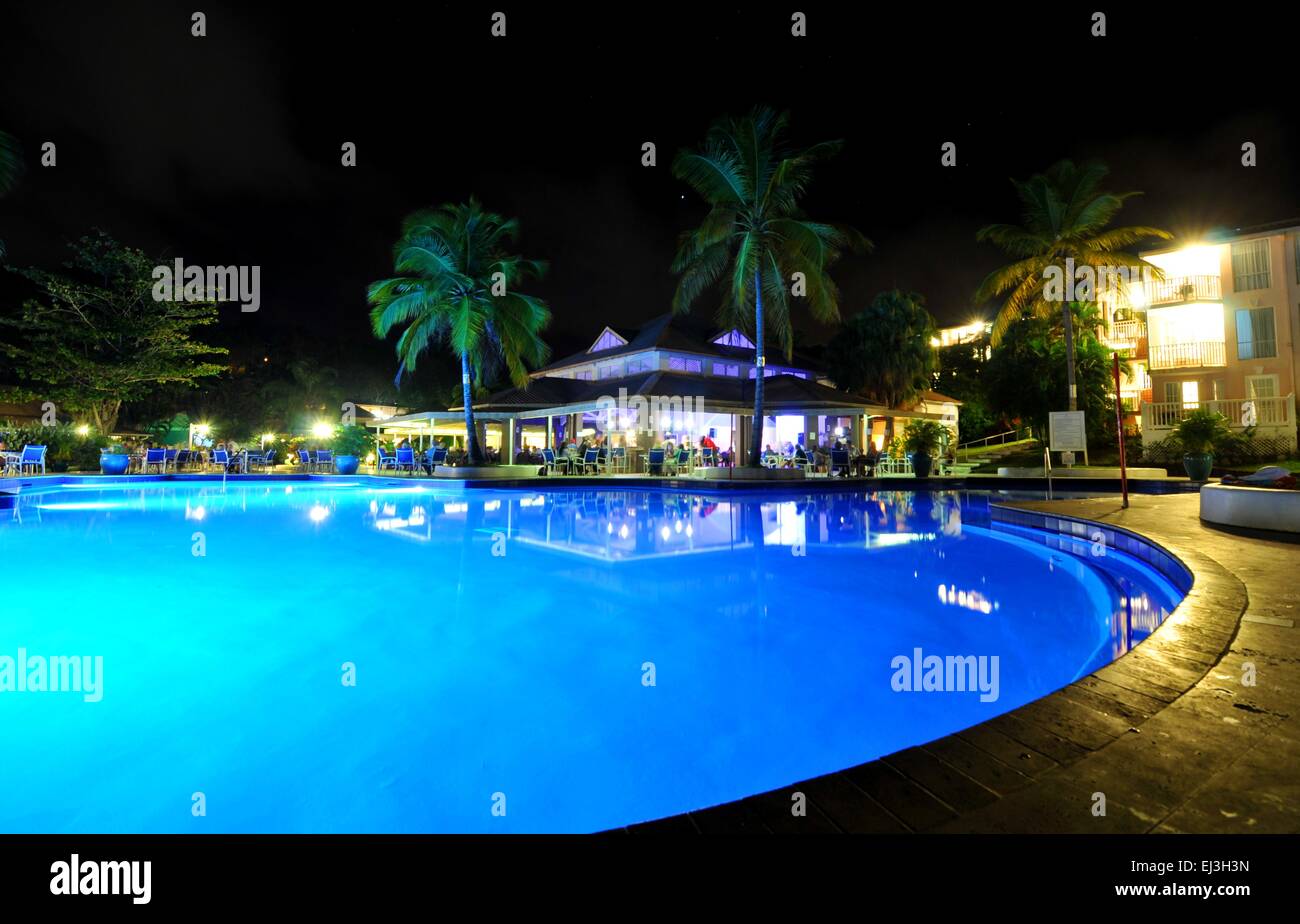 Swimming pool at night Stock Photo - Alamy