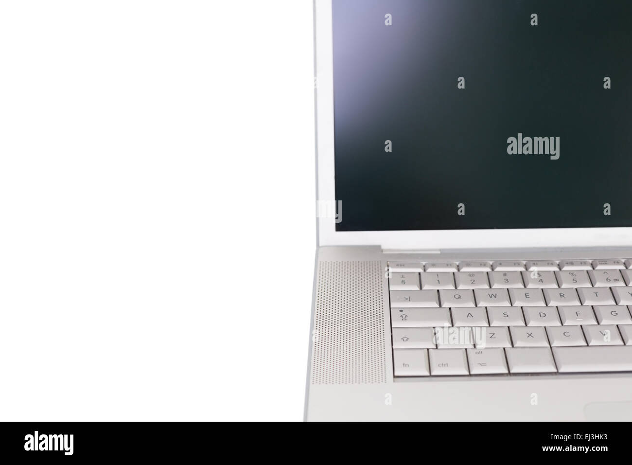 Laptop with blank screen Stock Photo - Alamy