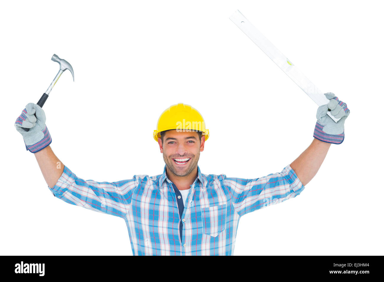Spirit level and hammer hi-res stock photography and images - Alamy