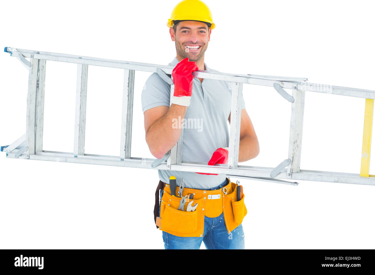 Workman ladder hi-res stock photography and images - Alamy