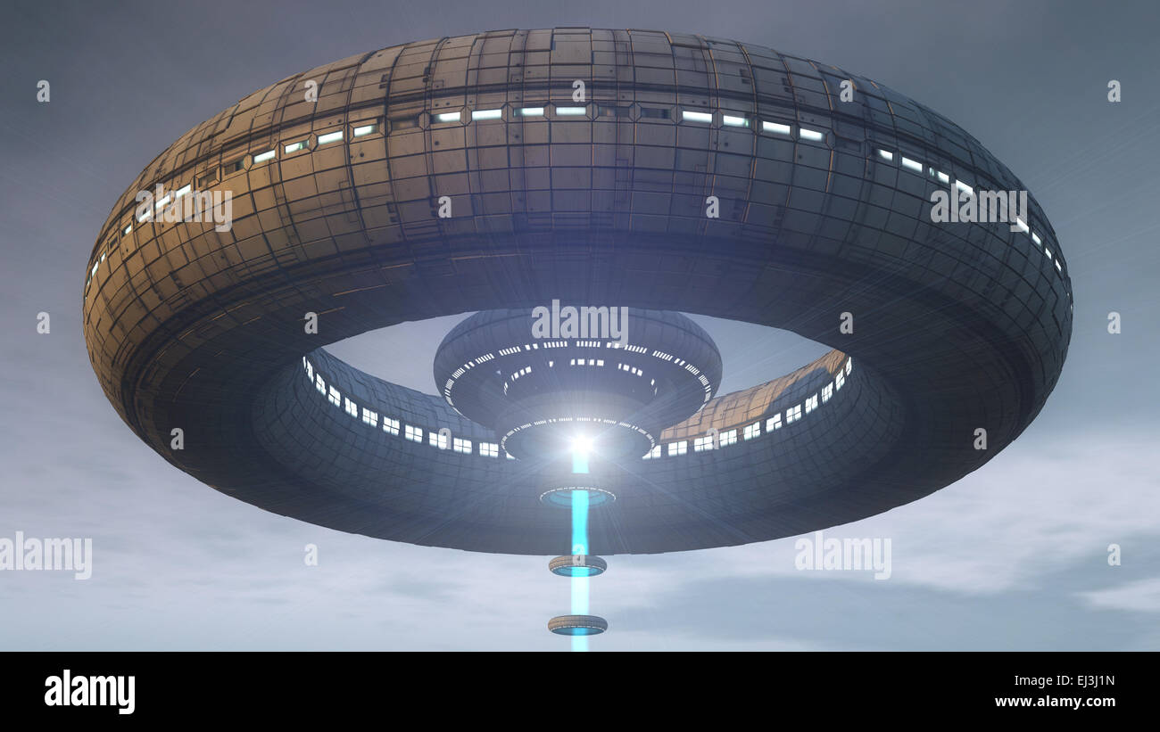 SCIFI Alien UFO Stock Photo - Alamy