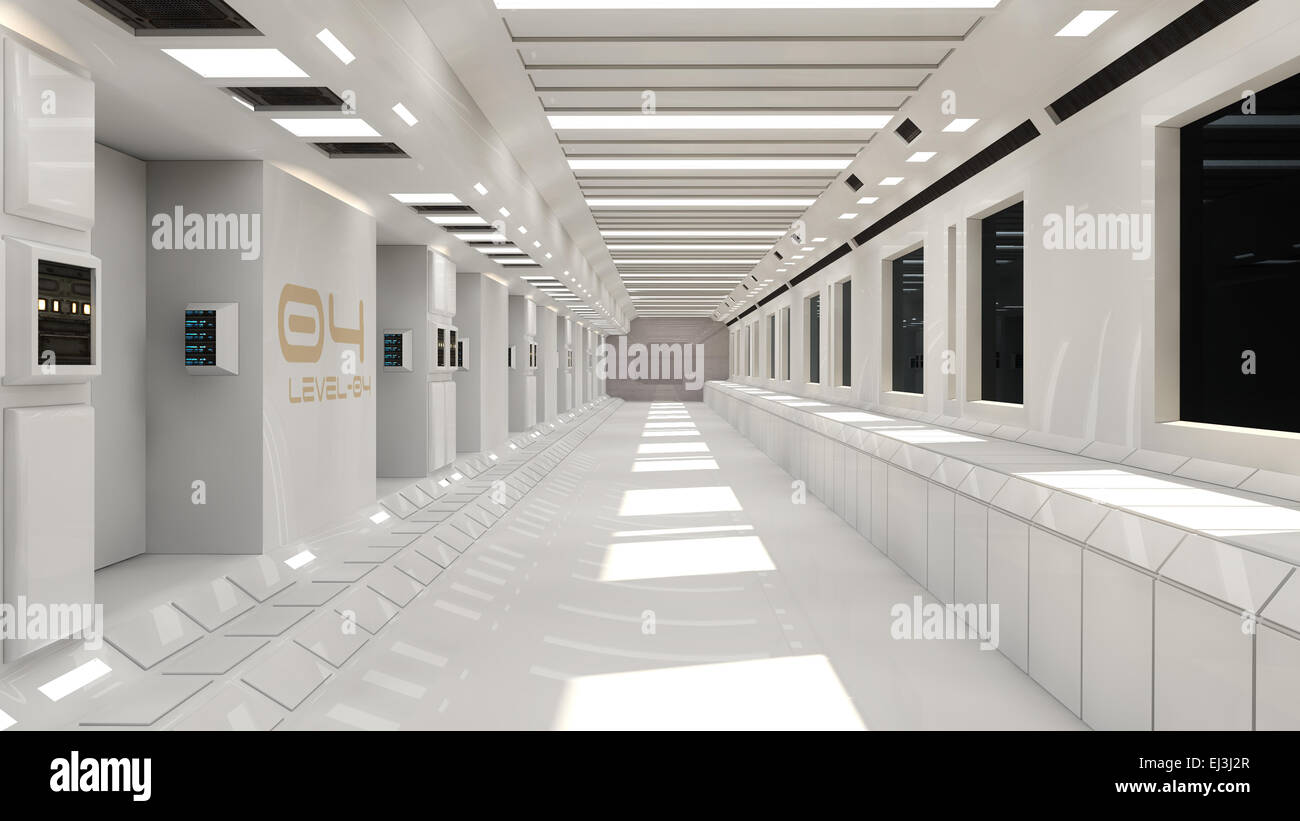 Futuristic interior SCIFI architecture Stock Photo - Alamy