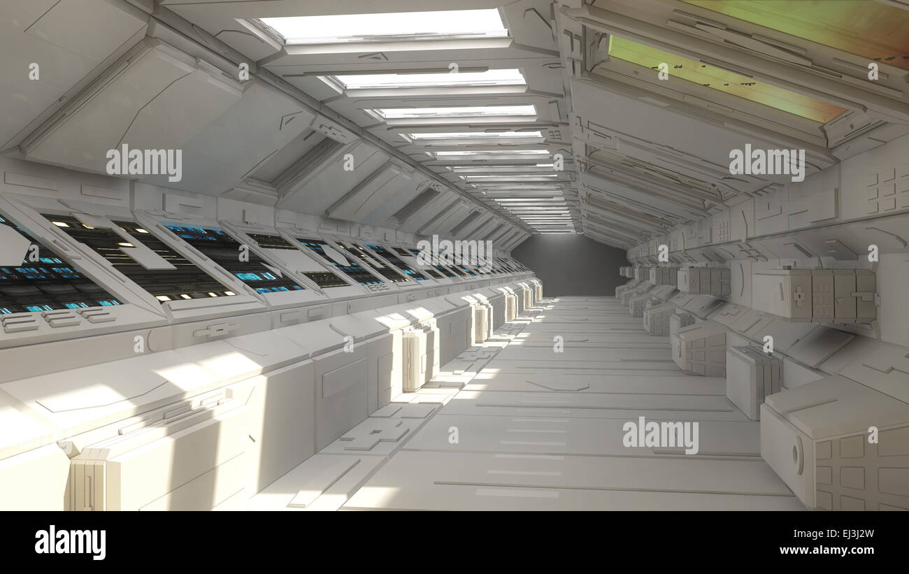 Futuristic interior SCIFI architecture Stock Photo - Alamy
