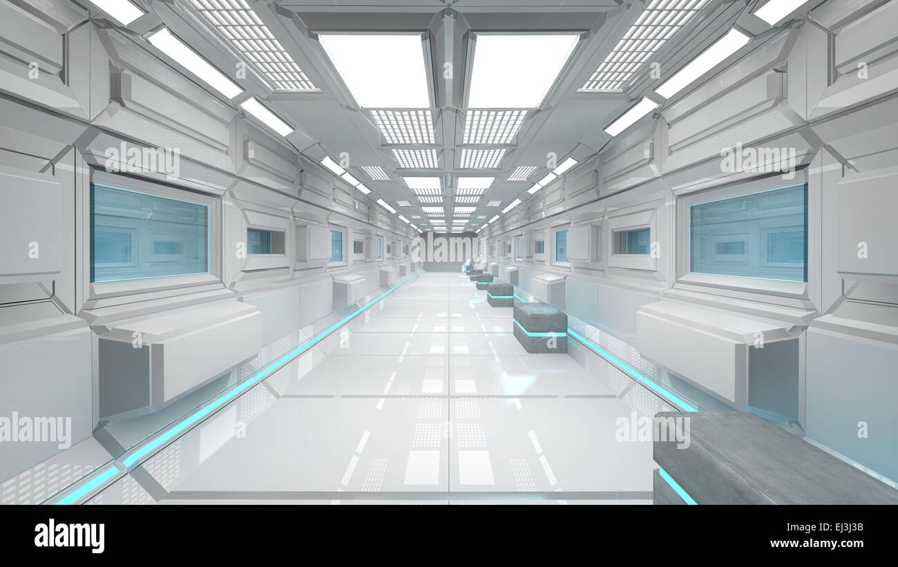 Futuristic interior SCIFI architecture Stock Photo - Alamy