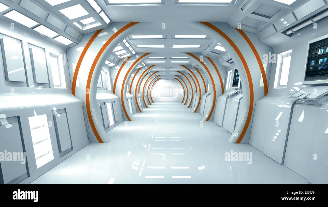 Futuristic interior SCIFI architecture Stock Photo - Alamy