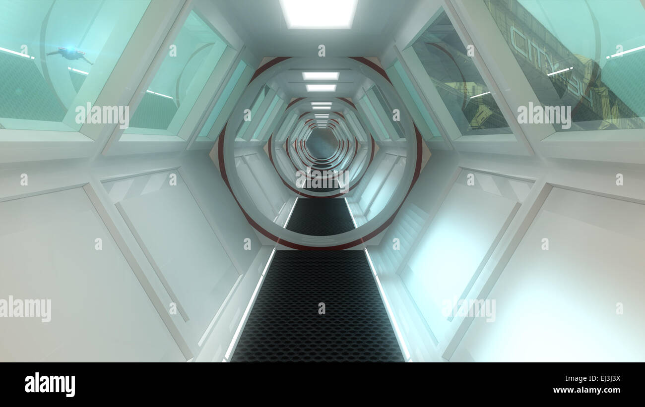 Futuristic interior SCIFI architecture Stock Photo - Alamy