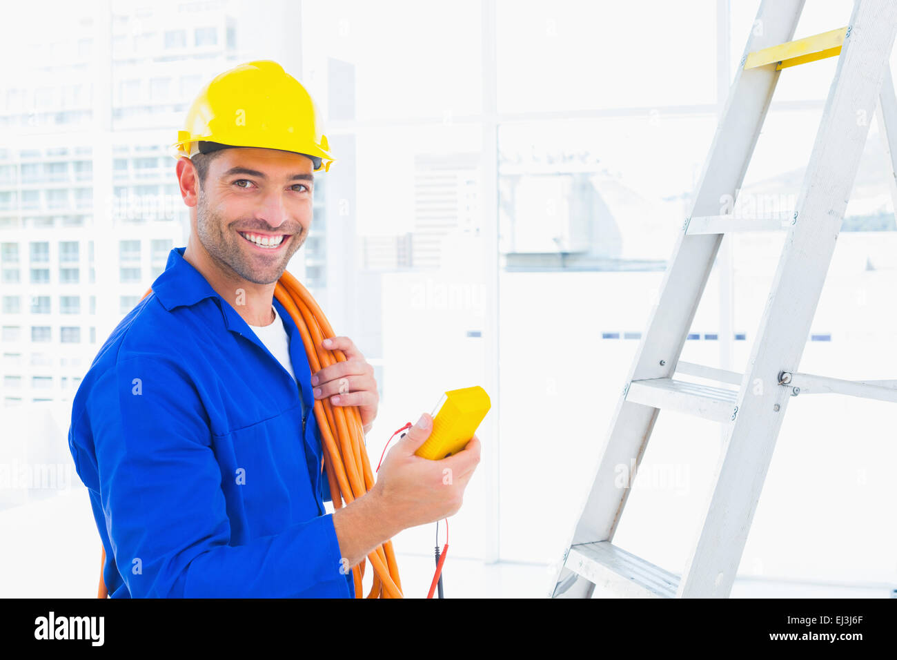Male electrician in uniform hi-res stock photography and images - Alamy