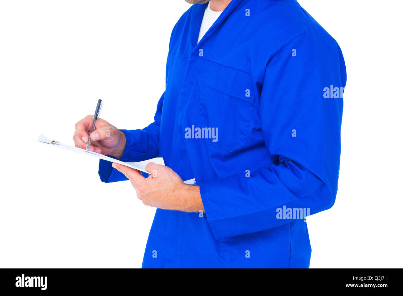 Mechanic writing on clipboard hi-res stock photography and images - Alamy
