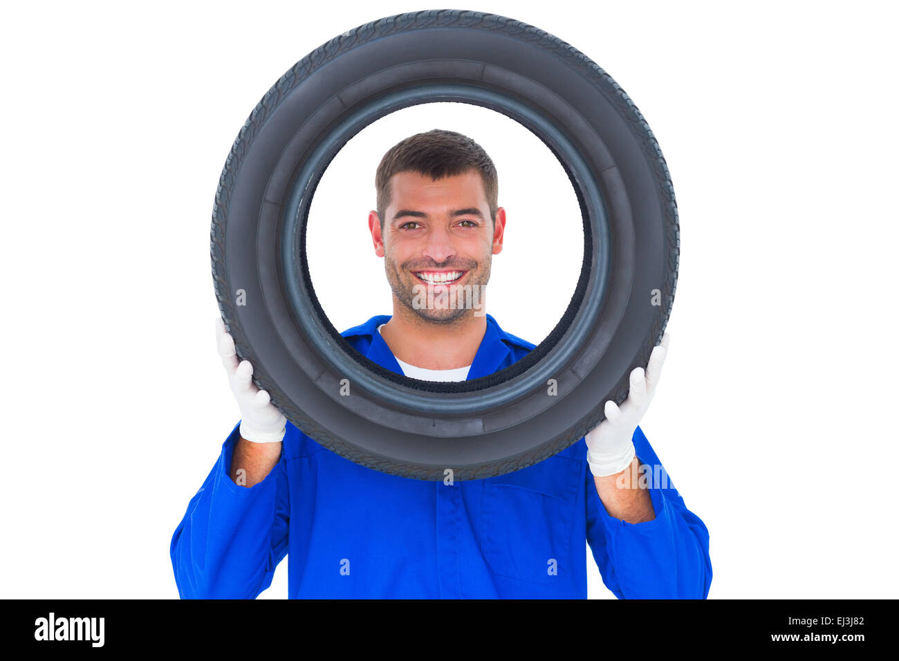 Mechanic looking camera through hi-res stock photography and images - Alamy