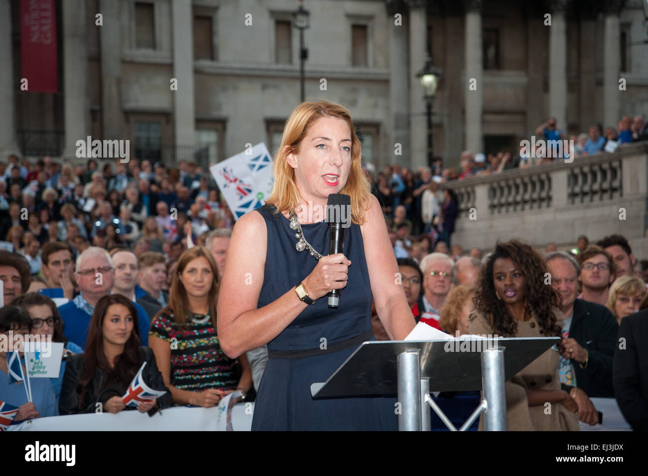 Scottish author, Jenny Colgan speaks at the Let's Stay Together rally ...
