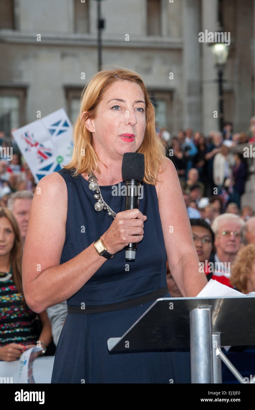 Scottish author, Jenny Colgan speaks at the Let's Stay Together rally ...