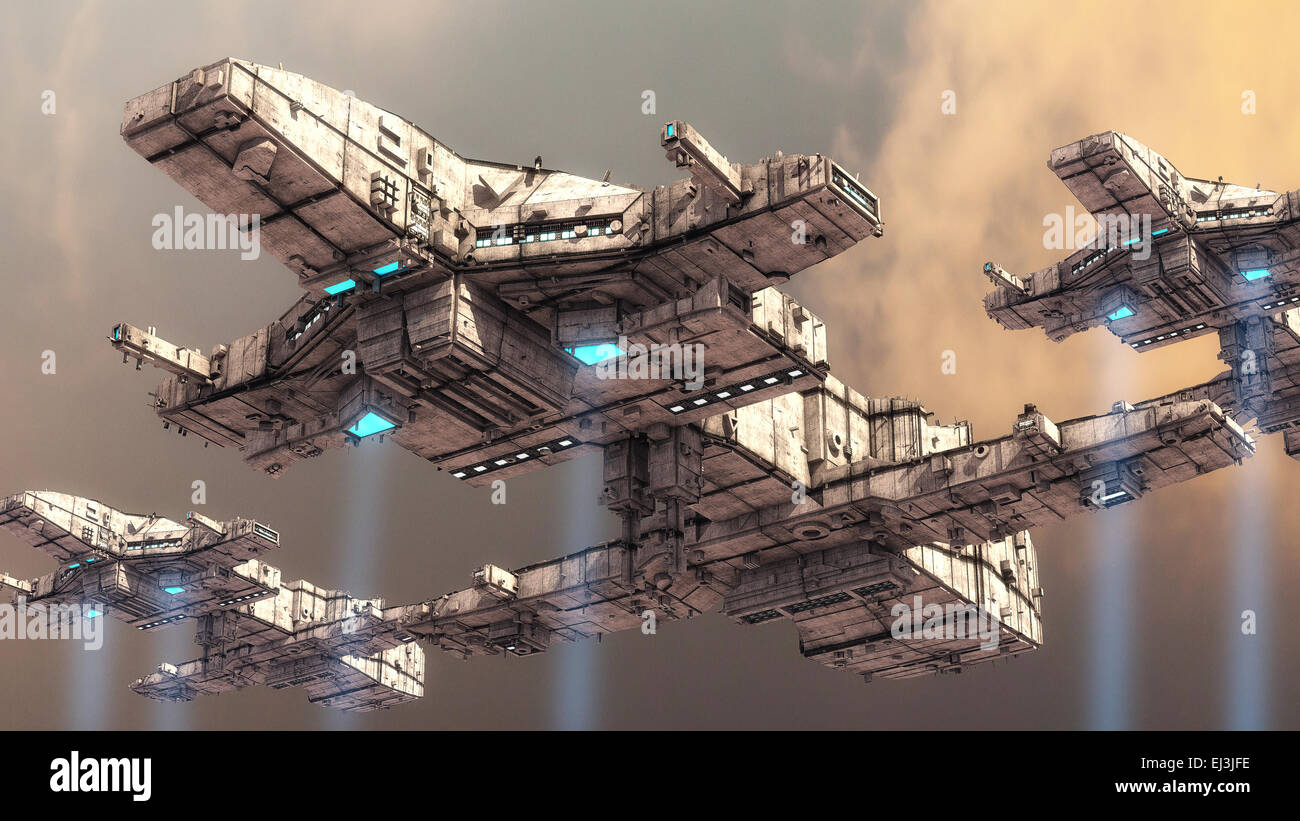 UFO Science Fiction concept Stock Photo - Alamy