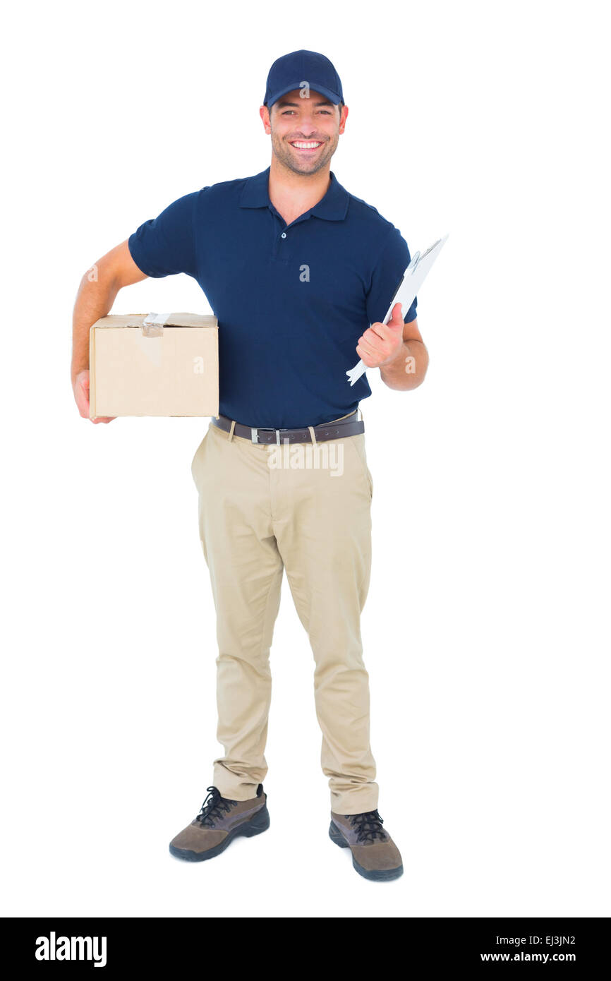 Delivery man package Cut Out Stock Images & Pictures - Alamy